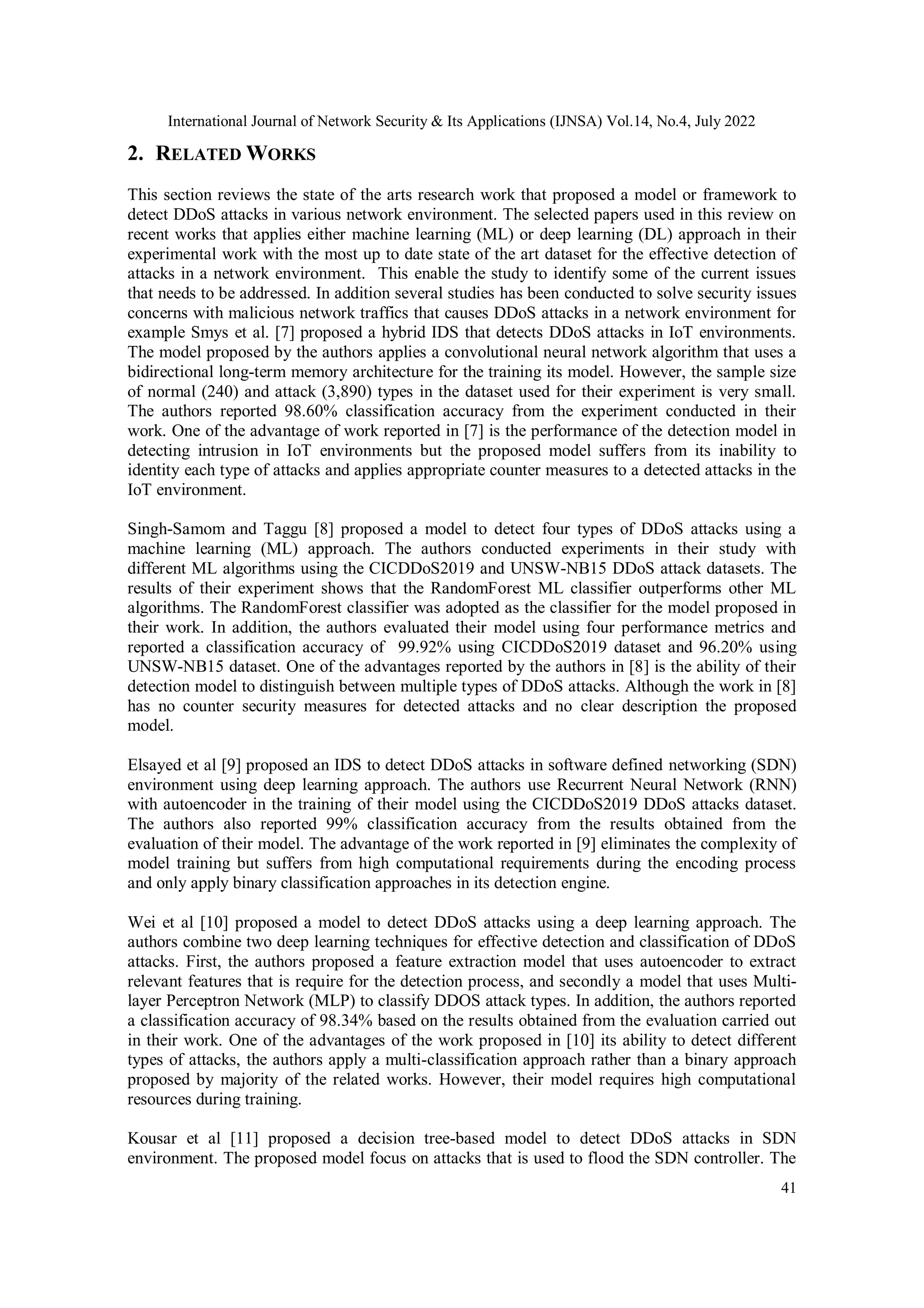 Distributed Denial Of Service Attack Detection And Prevention Model For