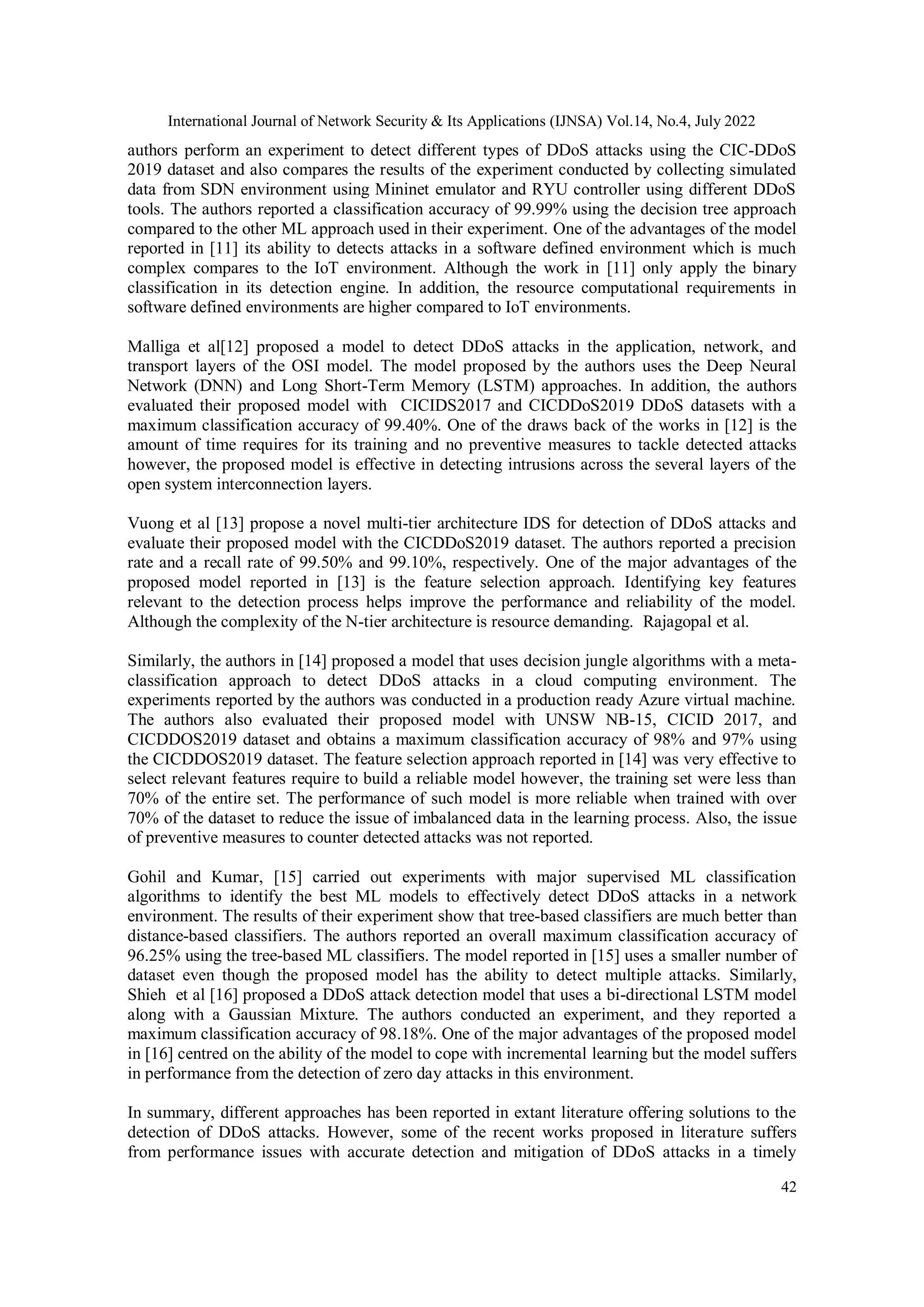Distributed Denial Of Service Attack Detection And Prevention Model For