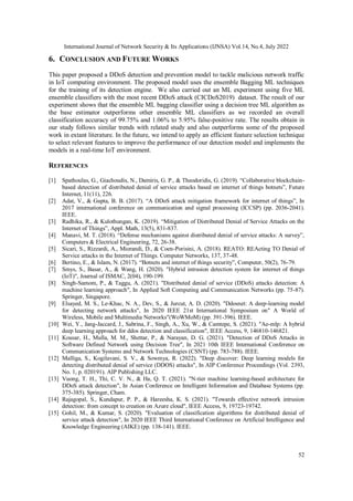 DISTRIBUTED DENIAL OF SERVICE ATTACK DETECTION AND PREVENTION MODEL FOR IOTBASED COMPUTING ...