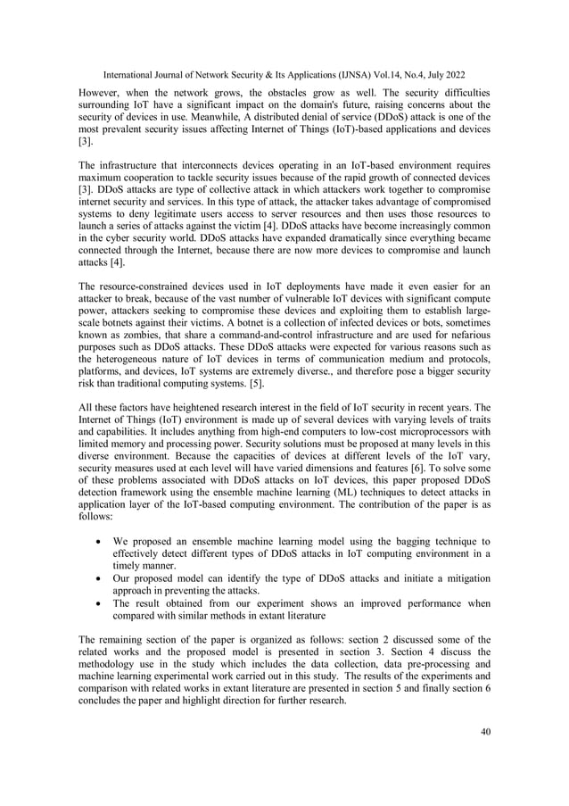 Distributed Denial Of Service Attack Detection And Prevention Model For Iotbased Computing