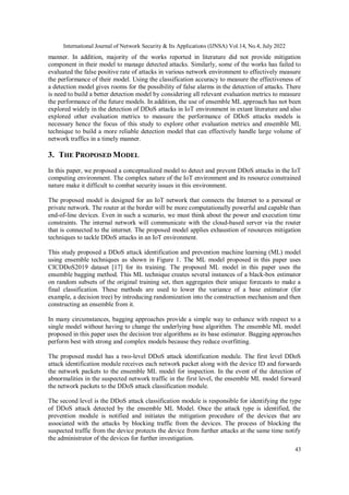 DISTRIBUTED DENIAL OF SERVICE ATTACK DETECTION AND PREVENTION MODEL FOR IOTBASED COMPUTING ...