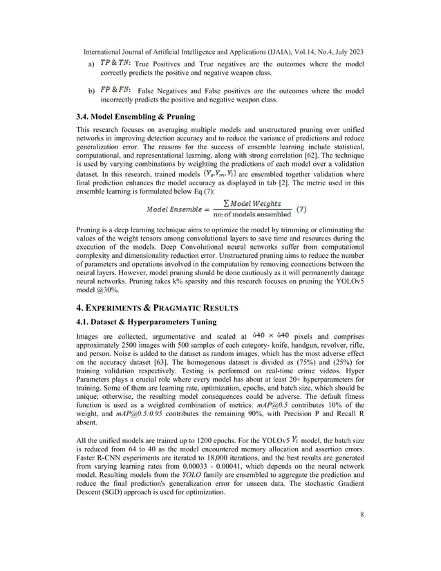 REAL TIME DEEP LEARNING WEAPON DETECTION TECHNIQUES FOR MITIGATING LONE ...