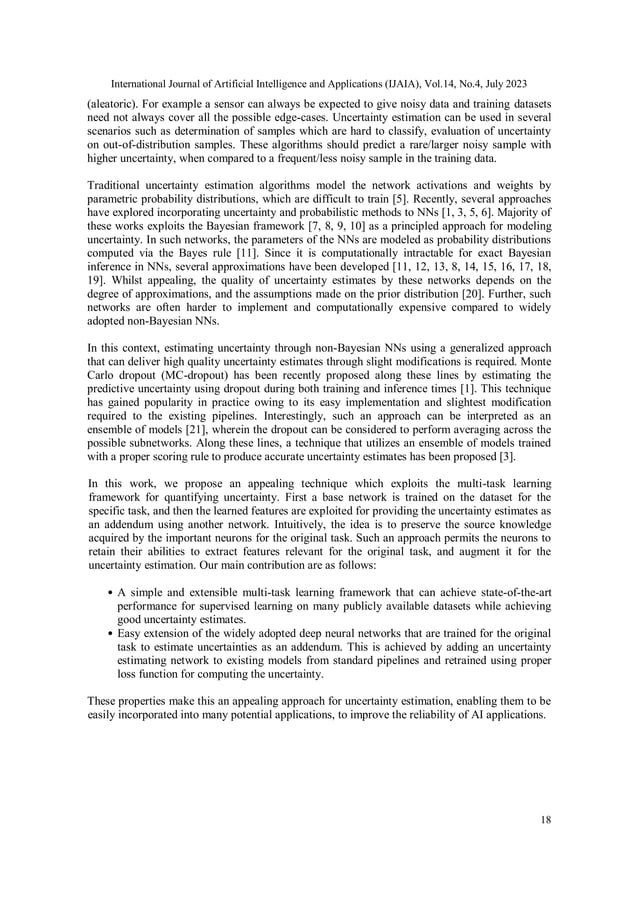 UNCERTAINTY ESTIMATION IN NEURAL NETWORKS THROUGH MULTI-TASK LEARNING | PDF