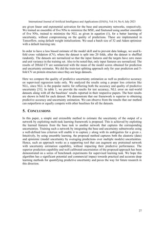 UNCERTAINTY ESTIMATION IN NEURAL NETWORKS THROUGH MULTI-TASK LEARNING | PDF