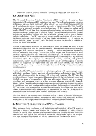 ASSESSING THE INTEGRATION OF CHATGPT IN IT AUDITS THAT SUPPORT FINANCIAL STATEMENT AUDITS | PDF ...