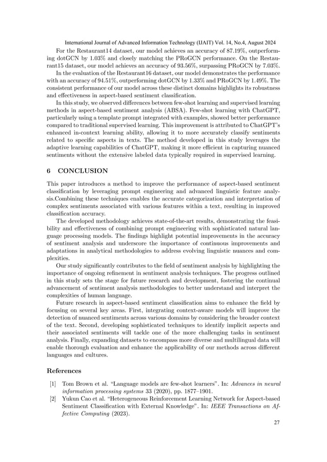 Leveraging Large Language Models for Aspect-Based Sentiment Classification Using GPT-4 | PDF