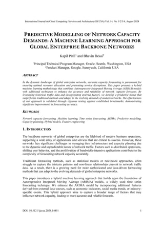Predictive Modelling of Network Capacity Demands: A Machine Learning Approach for Global ...