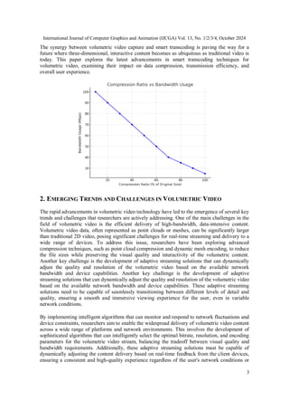 THE EVOLUTION OF VOLUMETRIC VIDEO: A SURVEY OF SMART TRANSCODING AND ...