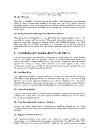 Estimation Formula for Indirect Value Realization of Virtual Meetings | PDF