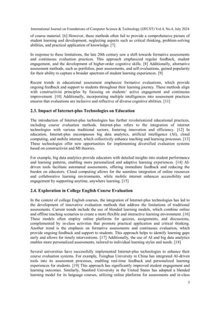 ENHANCING COLLEGE ENGLISH COURSE EVALUATION THROUGH INTERNET-PLUS TOOLS ...