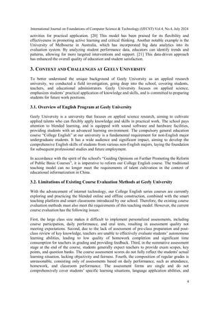 ENHANCING COLLEGE ENGLISH COURSE EVALUATION THROUGH INTERNET-PLUS TOOLS ...