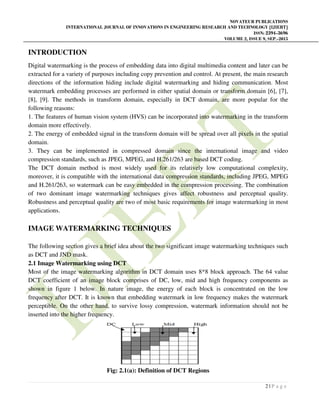 A NOVEL APPROACH FOR IMAGE WATERMARKING USING DCT AND JND TECHNIQUES | PDF