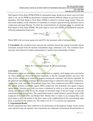 A NOVEL APPROACH FOR IMAGE WATERMARKING USING DCT AND JND TECHNIQUES | PDF