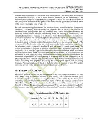 SLIDING WEAR BEHAVIOUR OF ALUMINUM ALLOY (LM-13) REINFORCED WITH NANO ...