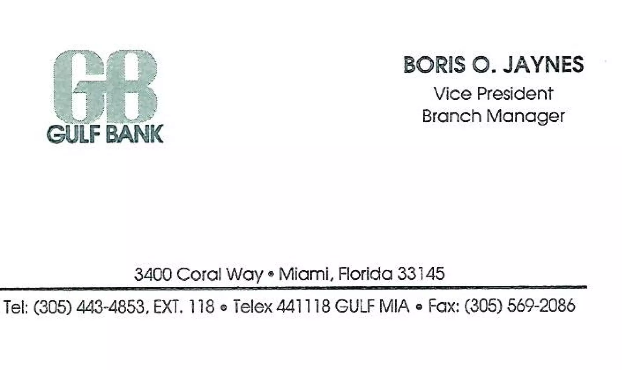 Gulf Bank - Business Card | PDF