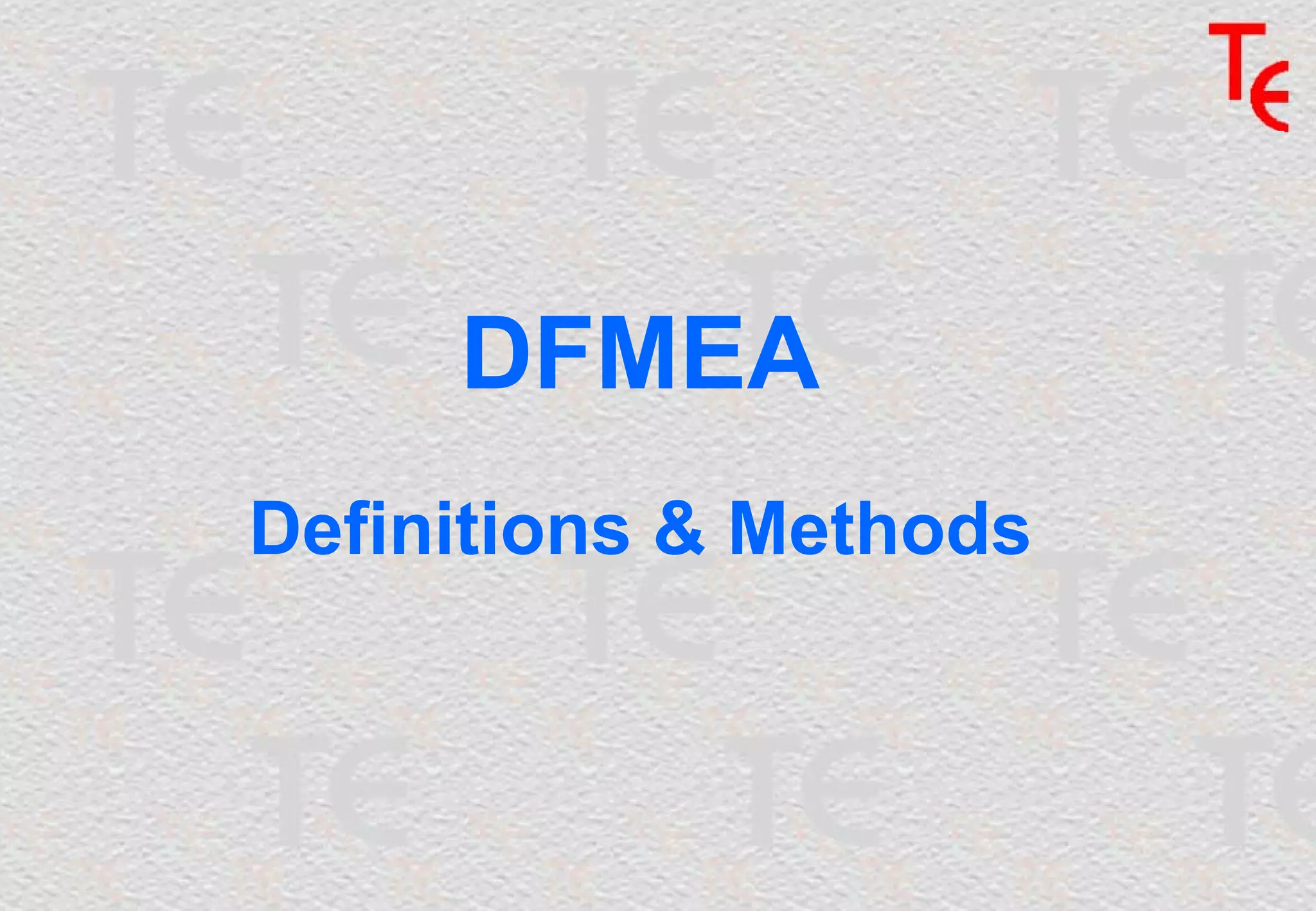 DFMEA | PDF