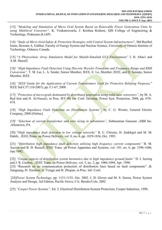 PROTECTION OF MICROGRID FROM HIGH IMPEDANCE FAULT USING DIFFERENTIAL ...
