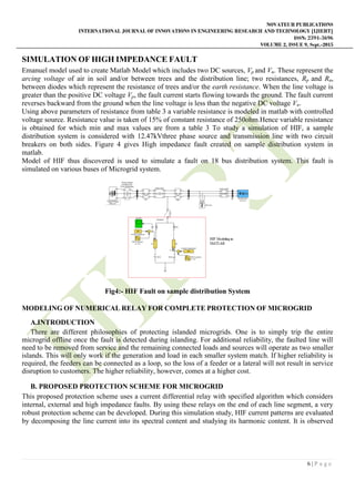 PROTECTION OF MICROGRID FROM HIGH IMPEDANCE FAULT USING DIFFERENTIAL RELAY | PDF
