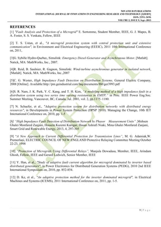 PROTECTION OF MICROGRID FROM HIGH IMPEDANCE FAULT USING DIFFERENTIAL ...