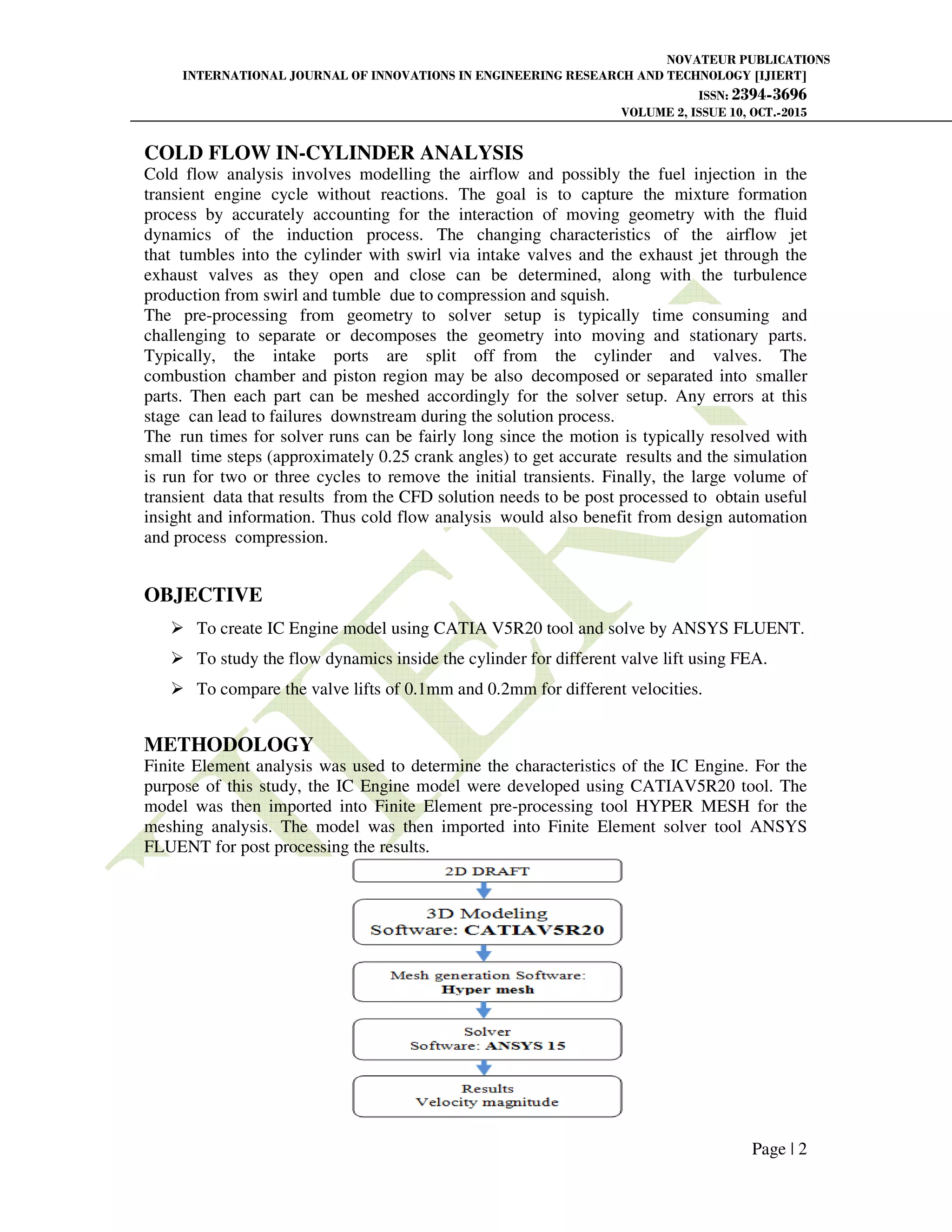 COLD FLOW SIMULATION IN AN IC ENGINE | PDF