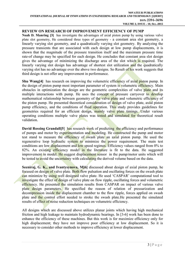 DESIGN IMPROVEMENTS OF VARIABLE DISPLACEMENT PUMPS-A REVIEW | PDF | Automotive