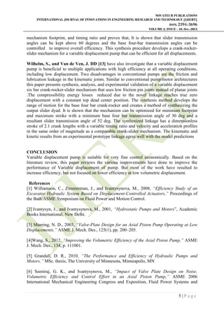 DESIGN IMPROVEMENTS OF VARIABLE DISPLACEMENT PUMPS-A REVIEW | PDF | Automotive