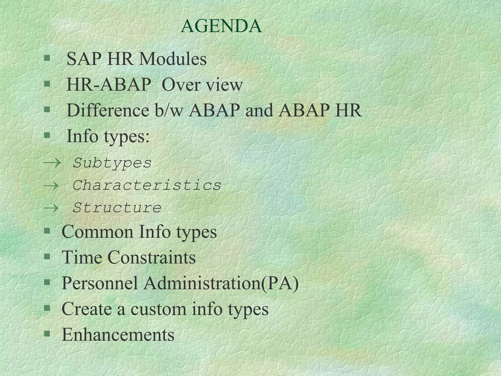 HR ABAP | PPT