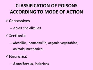 Report on Poison and action's of poison | PPTX