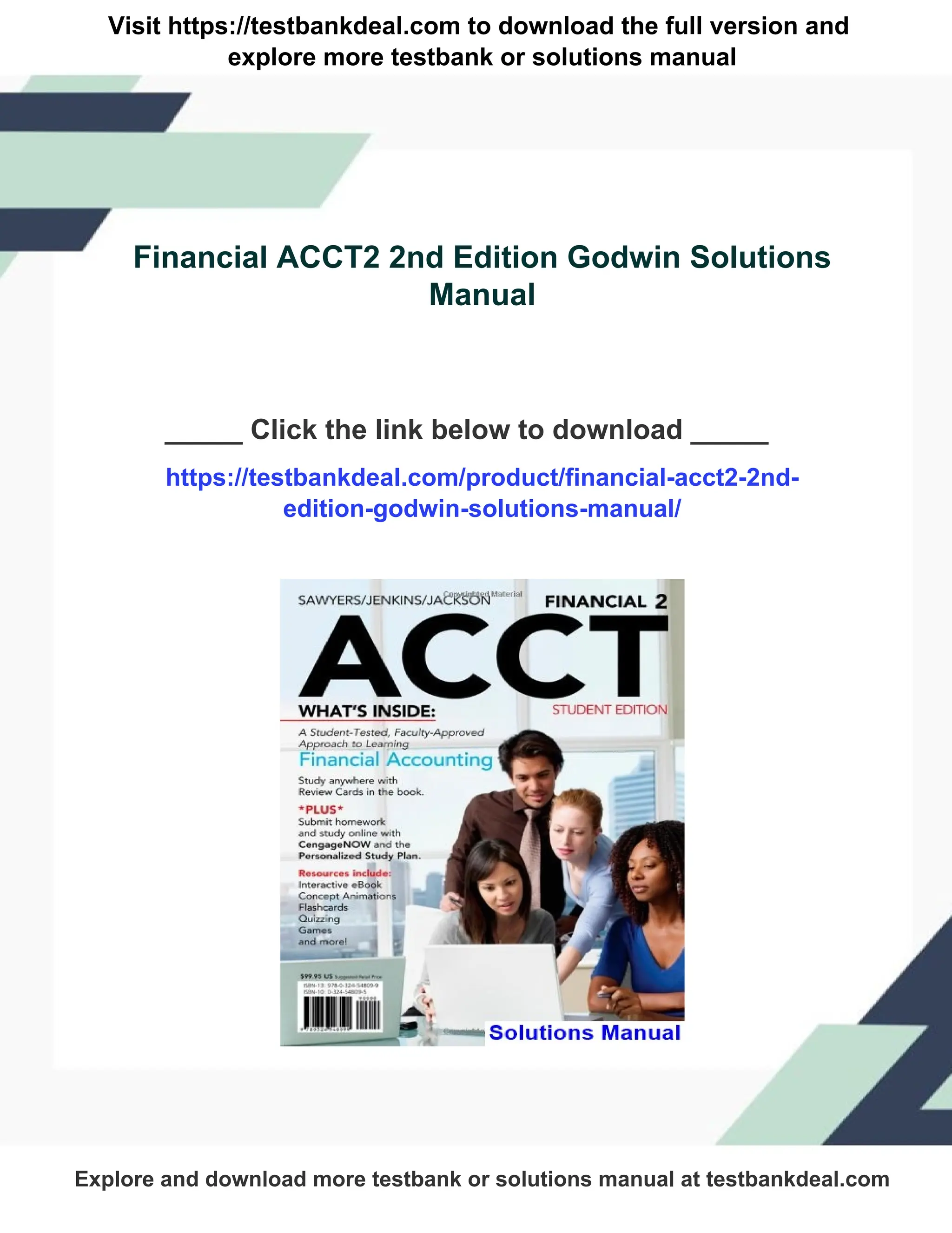 Financial ACCT2 2nd Edition Godwin Solutions Manual | PDF