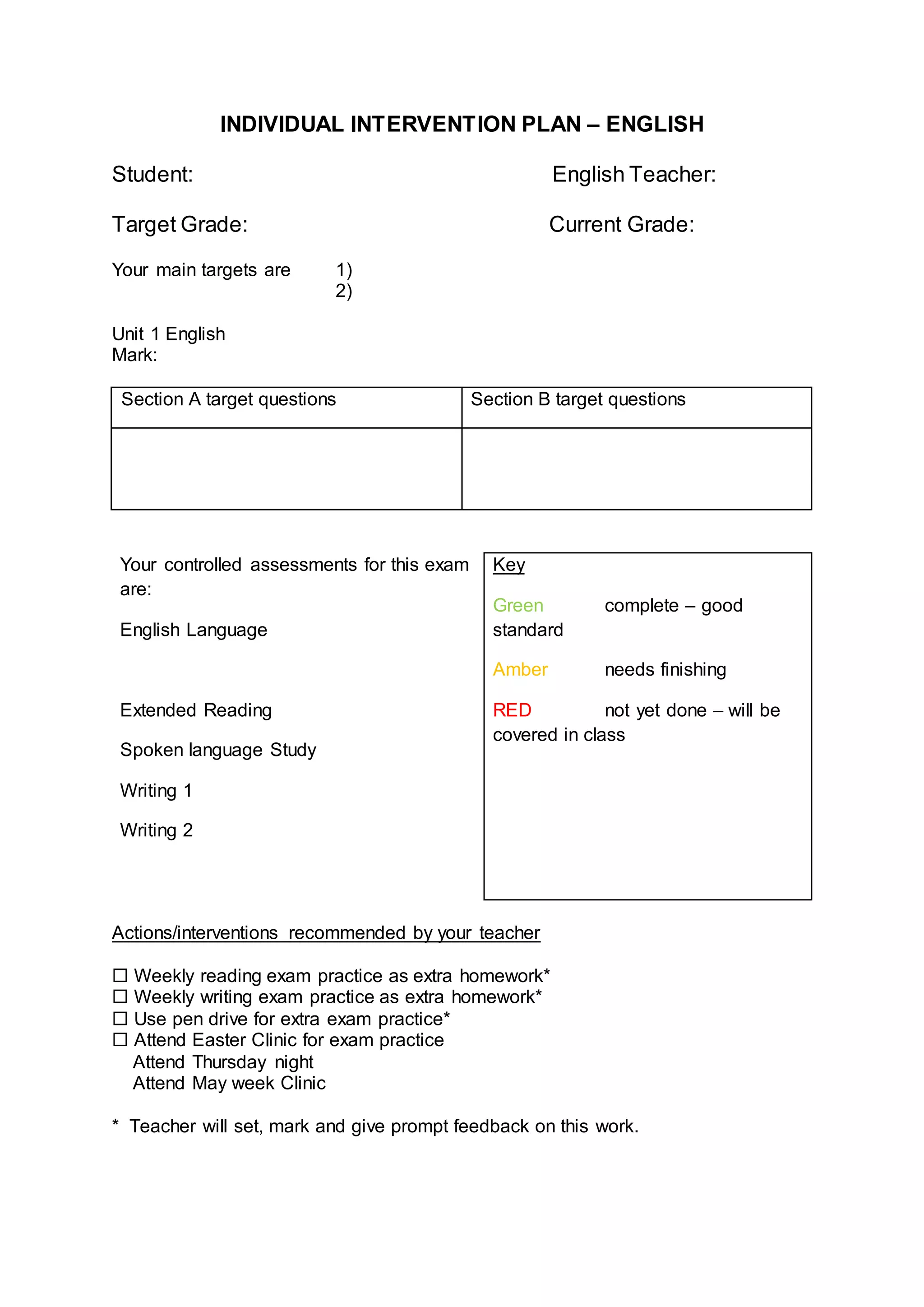 INDIVIDUAL INTERVENTION PLAN IIP | DOCX