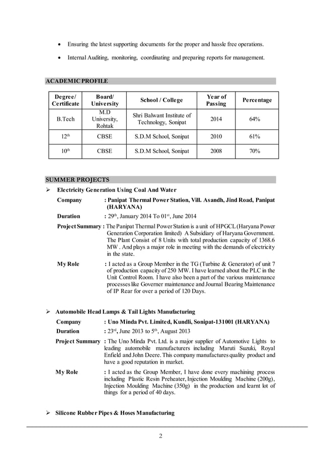 Rupam Singh - CV Experience | PDF