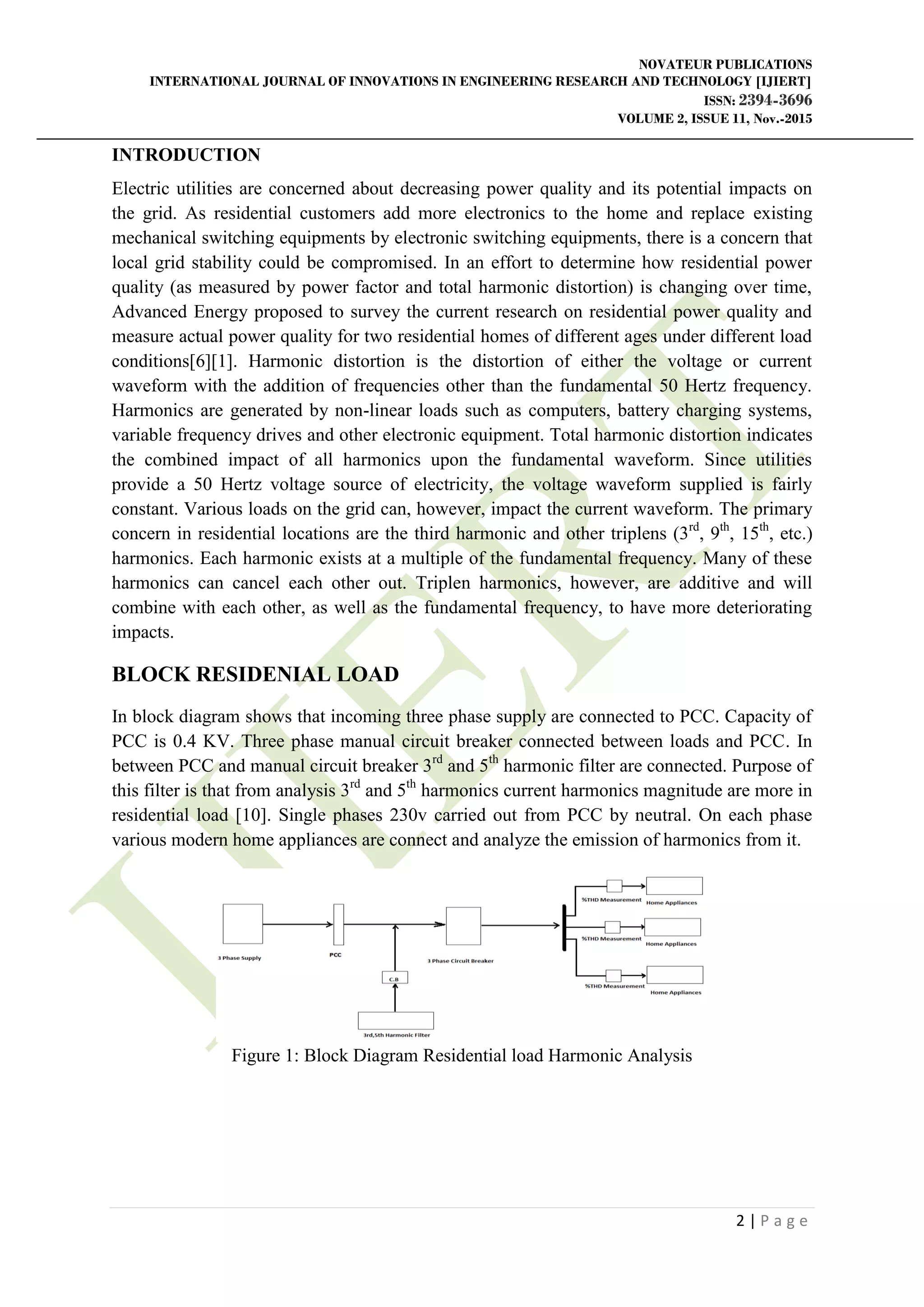 ANALYSIS OF TUNED FILTERS FOR MITIGATION OF HARMONIC CURRENT DISTORTION ...