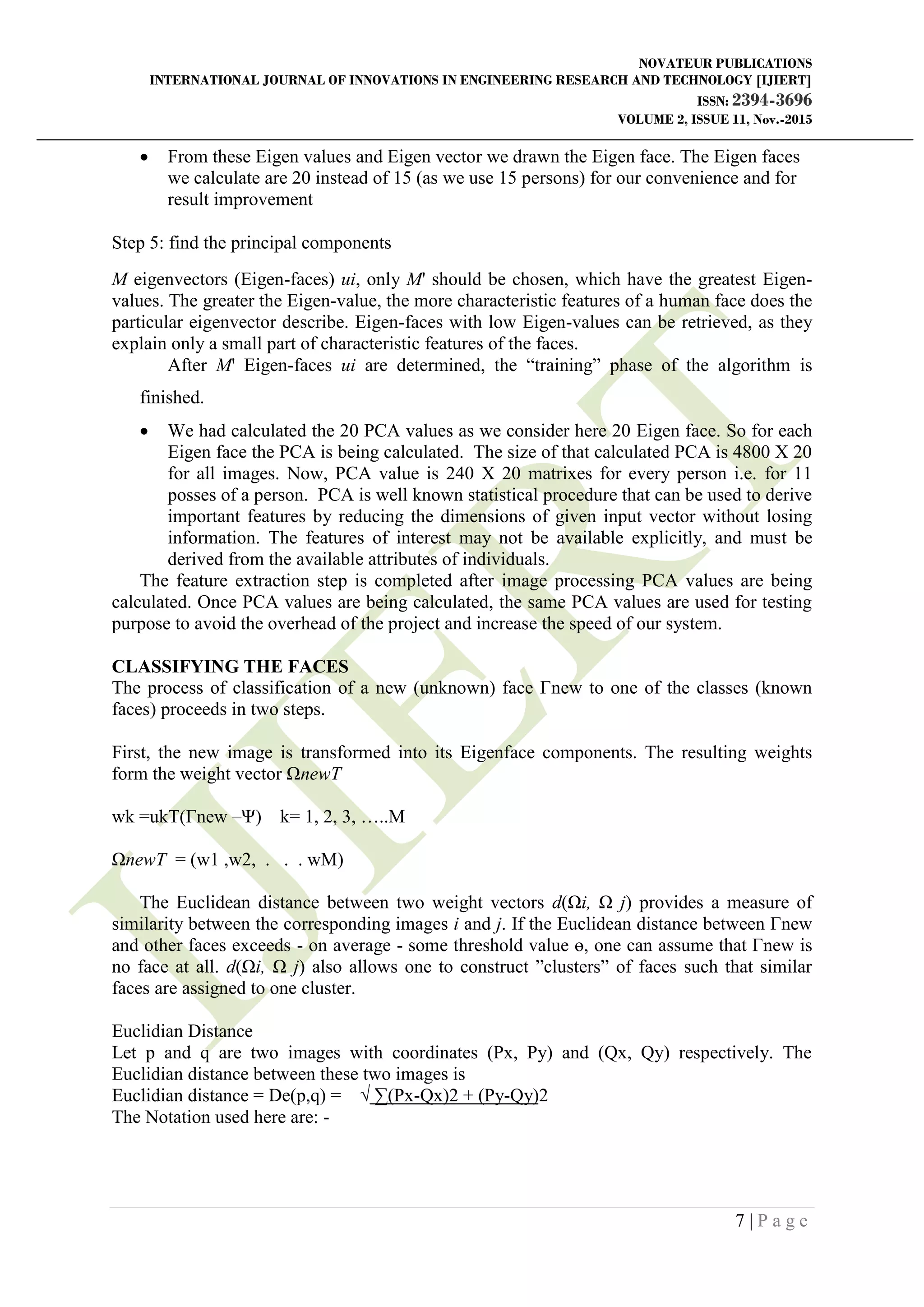 AN IMPROVED TECHNIQUE FOR HUMAN FACE RECOGNITION USING IMAGE PROCESSING | PDF