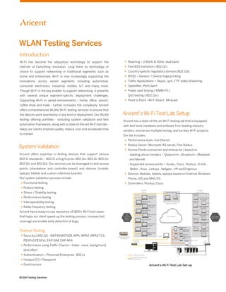 WLAN Testing Services | PDF | Computer Networking | Computing