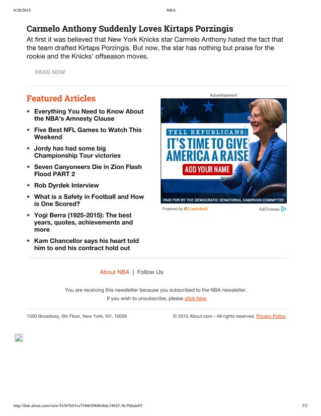 Farewell NBA Newsletter | PDF