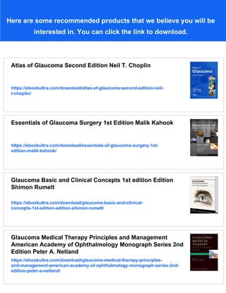 Terminology and guidelines for glaucoma 3rd ed Edition European ...