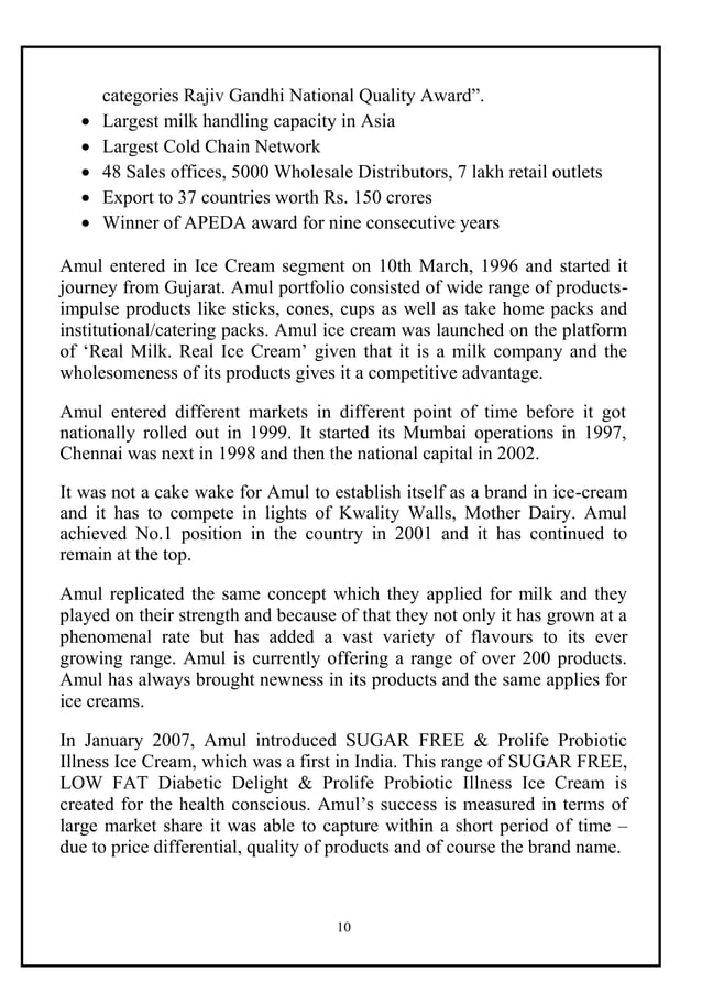 Amul_FinalReport_PDF | PDF