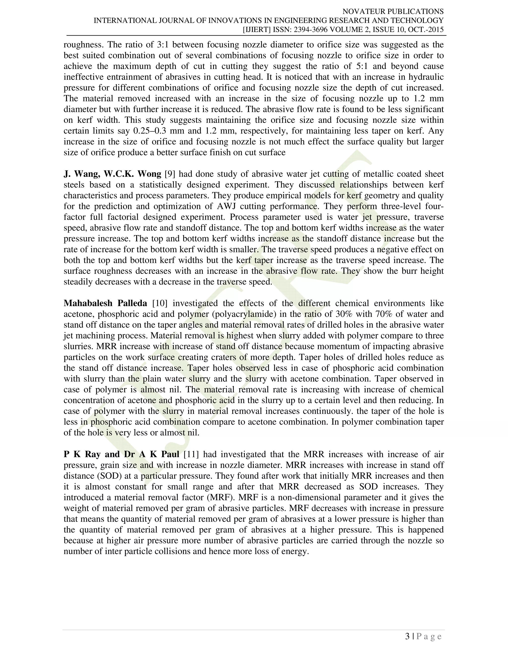 ABRASIVE WATER JET MACHINING | PDF