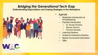 Bridging the Generational Tech Gap-Understanding Expectations and Coping Strategies in the ...