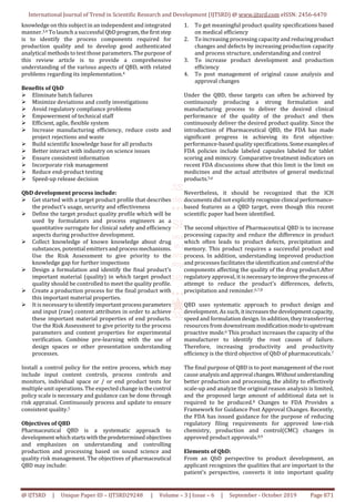 A Review on Quality by Design and its Approaches | PDF