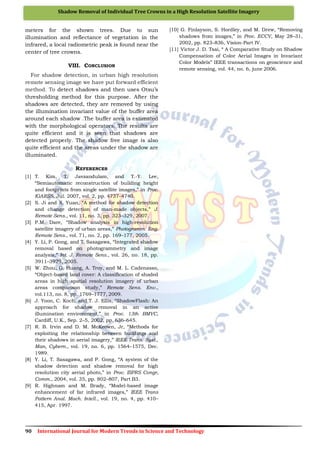 Shadow Removal of Individual Tree Crowns in a High Resolution Satellite Imagery | PDF