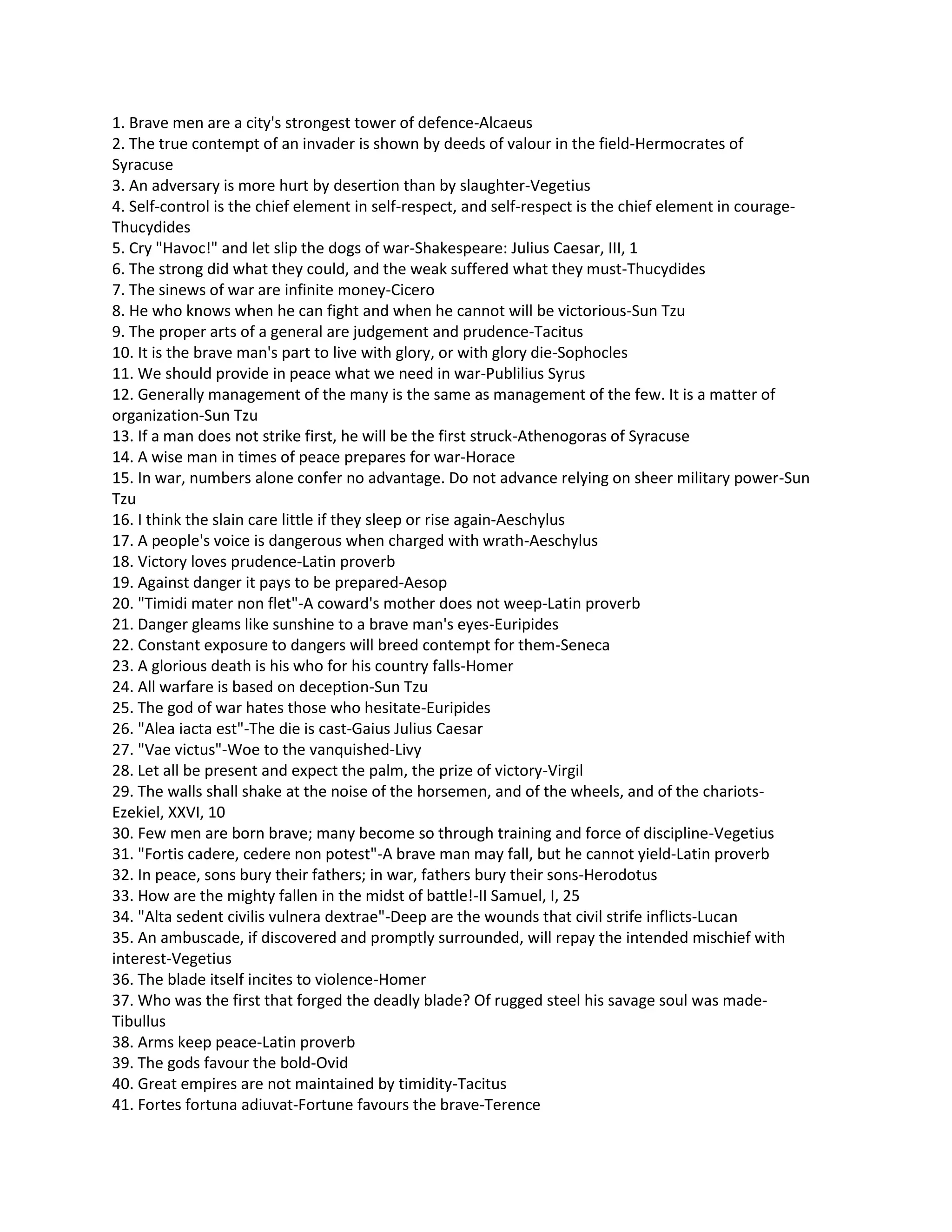 144 quotes of the war | DOCX