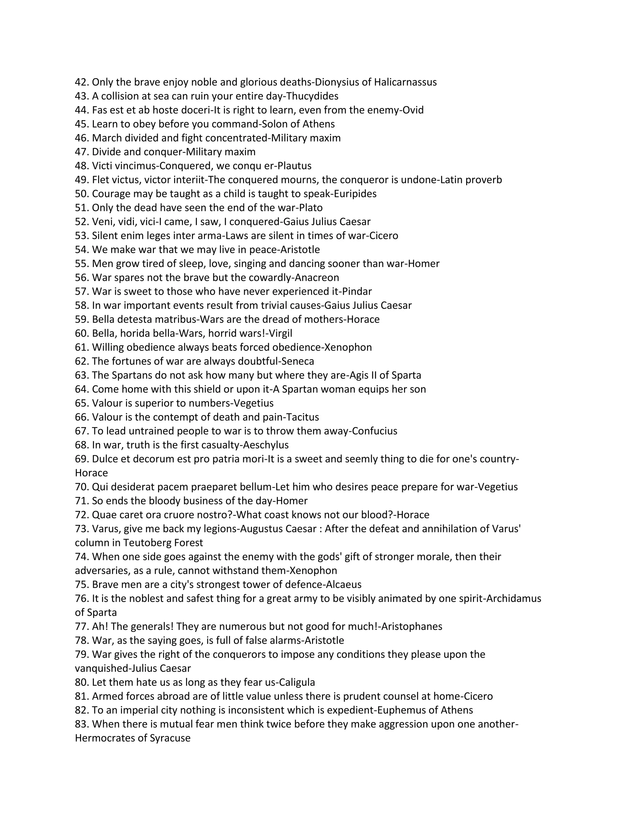 144 quotes of the war | DOCX