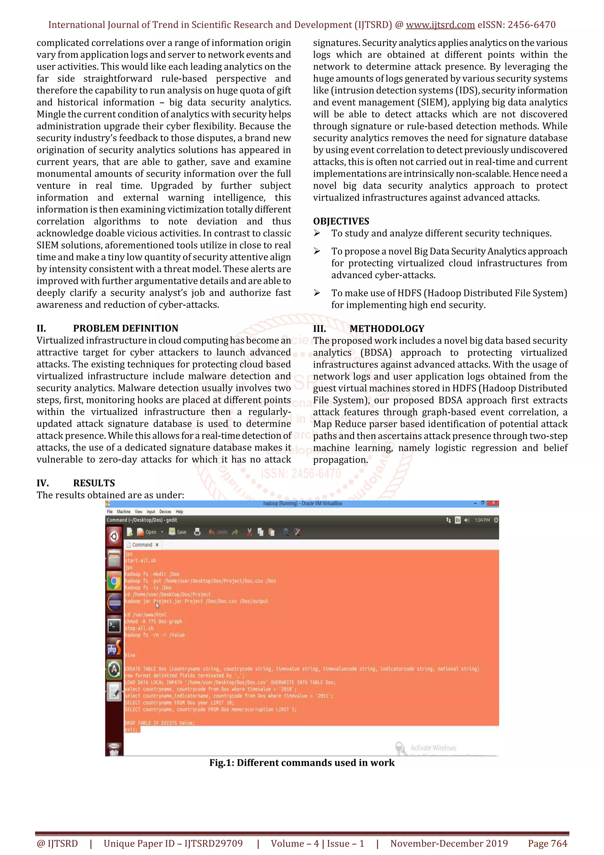 Study and Analysis of Big Data Security Analytics for Protecting Cloud ...