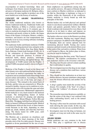 Traditional Arabic and Islamic Medicine An Overview | PDF