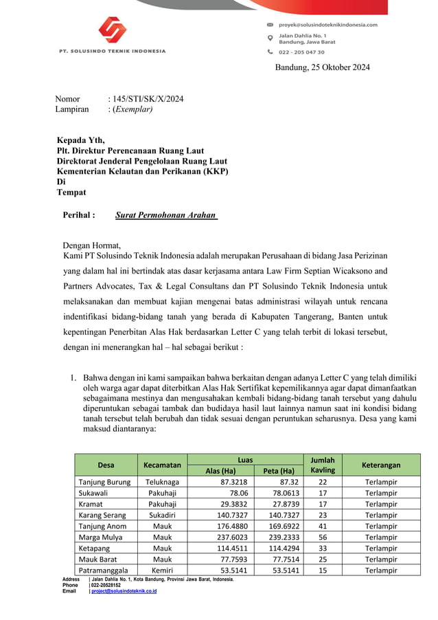 145 - Surat Permohonan Arahan KKP.ppdfdf | PDF