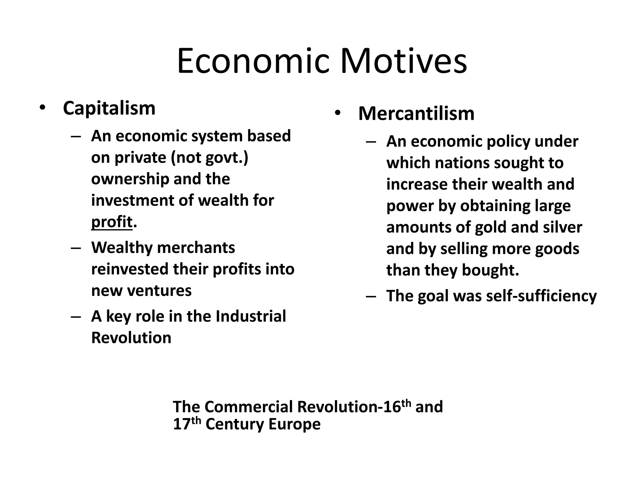 Commerce and Trade 1450-1750 | PPT