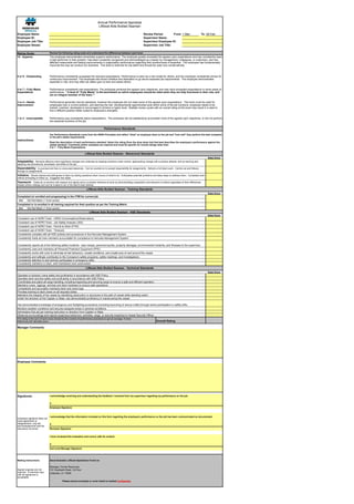 Clint Carr Annual Performance Appraisal-Liftboat Offshore | PDF