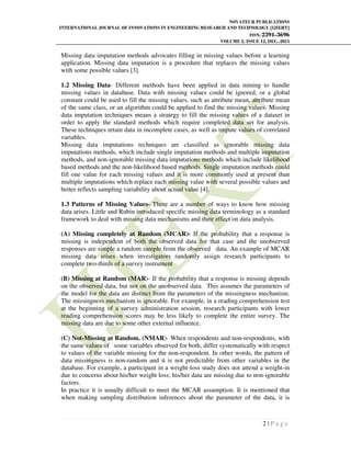 COMPARISION OF PERCENTAGE ERROR BY USING IMPUTATION METHOD ON MID TERM EXAMINATION DATA | PDF ...