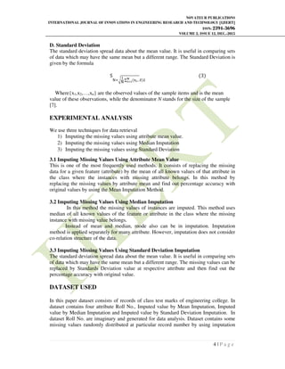 COMPARISION OF PERCENTAGE ERROR BY USING IMPUTATION METHOD ON MID TERM EXAMINATION DATA | PDF ...